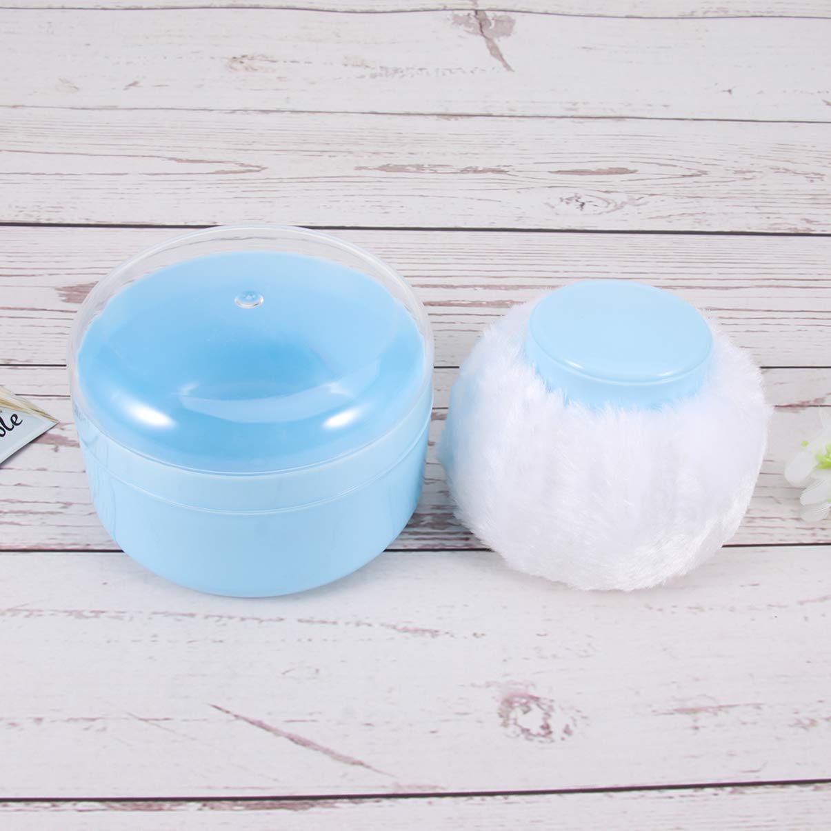 Body Puff Body Puff 2pcs Large Body Puff Blue Puff Box Talcum Puff Case for Women Girls Body Body Container