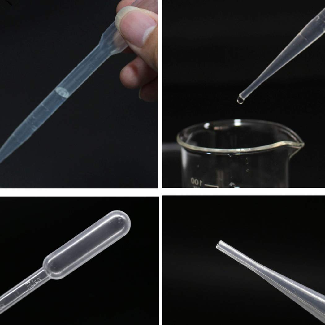 100Pcs Plastic Transfer Pipettes by KoberrLi, 3ml Disposable Calibrated Droppers for Essential Oils, Science Laboratory,DIY Projects