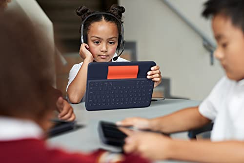 Logitech Rugged Combo 3 iPad Keyboard Case with Smart Connector for iPad (7th, 8th and 9th Generation) for Education - Classic Blue