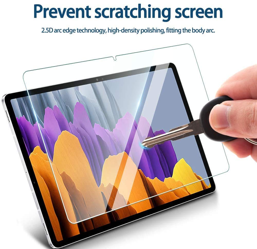 TANTEK [2-Pack Screen Protector for Samsung Galaxy Tab S7(SM-T870/T875,2020) 11 inch,Tempered Glass Film,Ultra Clear,Anti Scratch,Bubble Free