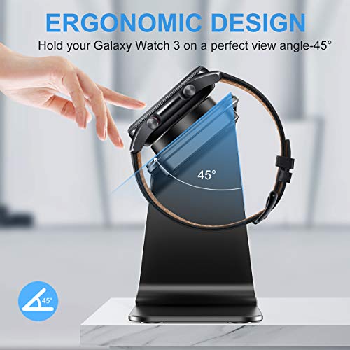 NANW Charger Dock Compatible with Samsung Galaxy Watch 5/5 Pro/Watch 4/Watch 4 Classic/Watch 3/Active 2 /Active, USB Replacement Charging Cable Dock Stand Accessories for Galaxy Watch 5/5 Pro,Black