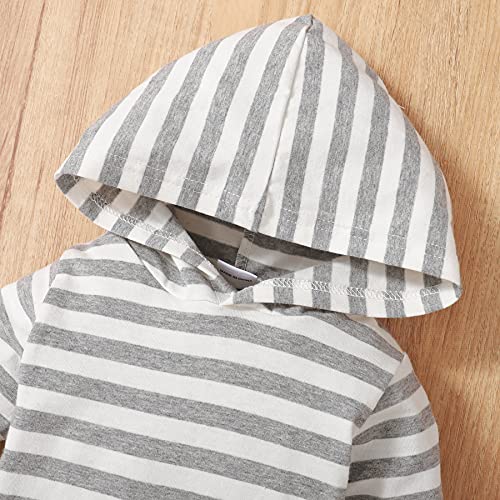 DEFAHN Twins Baby Boy Hooded Rompers Footless Jumpsuit 2 Pack Mama's Boy Daddy's Boy Twin Matching Outfit (2Pc Mama's and Daddy's Boy, 6-12 Months)