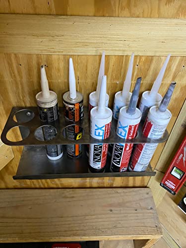 12 - 10 oz Caulk Tube Hanging Steel Organizer Holder