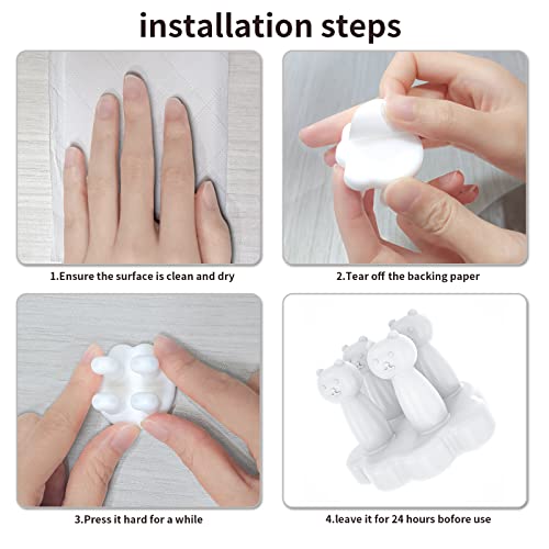 16 Pcs Silicone Toothbrush Hooks,Multi-Function Hook Waterproof self Adhesive Plug Holder Reusable,Razor Holder for Shower Key Holder for Wall, for Bathroom Kitchen Living Room Office