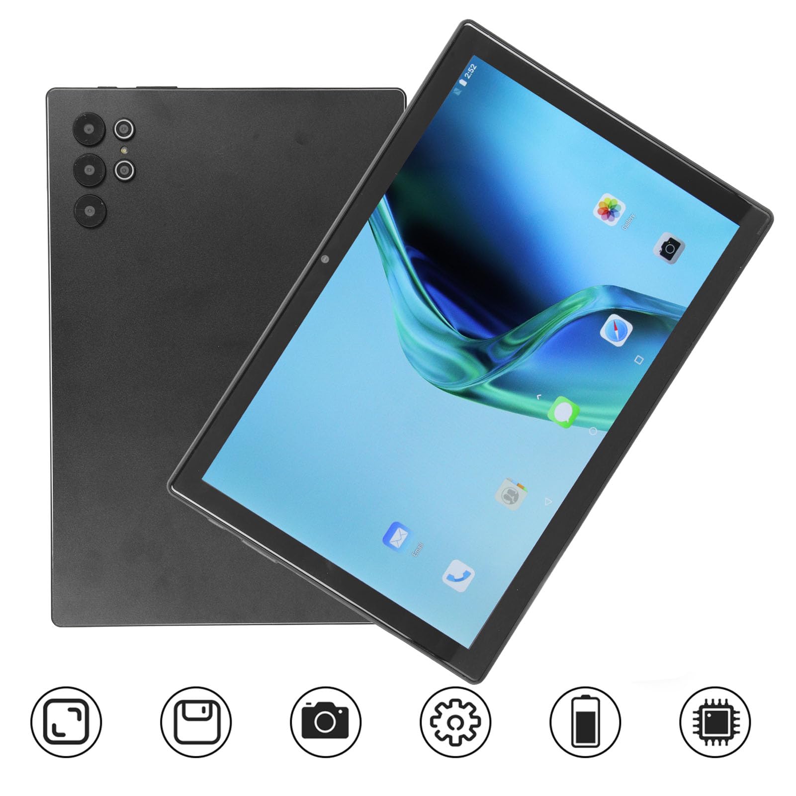 10.1 Inch Tablet PC, Android 11 Gaming Tablet, 8GB RAM 128GB ROM, Octa Core CPU, Dual 4G LTE Cellular Tablet, 8MP+13MP Camera, FHD Touch Screen, 2.4G/5G WiFi, BT, 8800mAh Battery