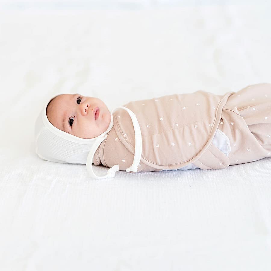 Ely's & Co. Adjustable Swaddles for Newborn, Baby Swaddles 0-3 Months, Velcro Swaddle Sack for Baby Girl, 100% Cotton, 2 Pack (Pink Tulip)