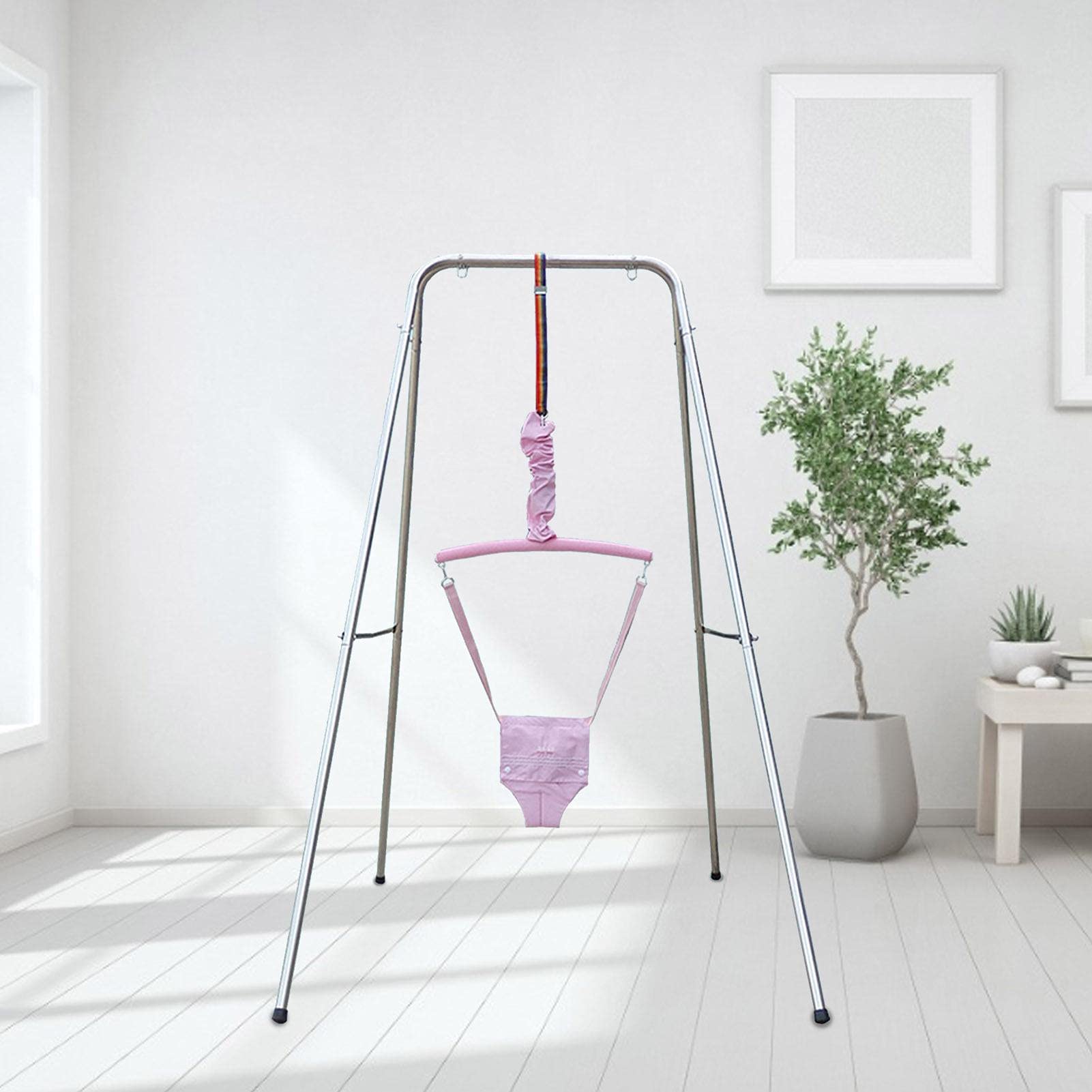 CargoTi Baby Jumper with Stand Baby Bouncer Easy Set-Up Baby Exerciser for Active Babies Suitable for Indoor and Outdoor Natural
