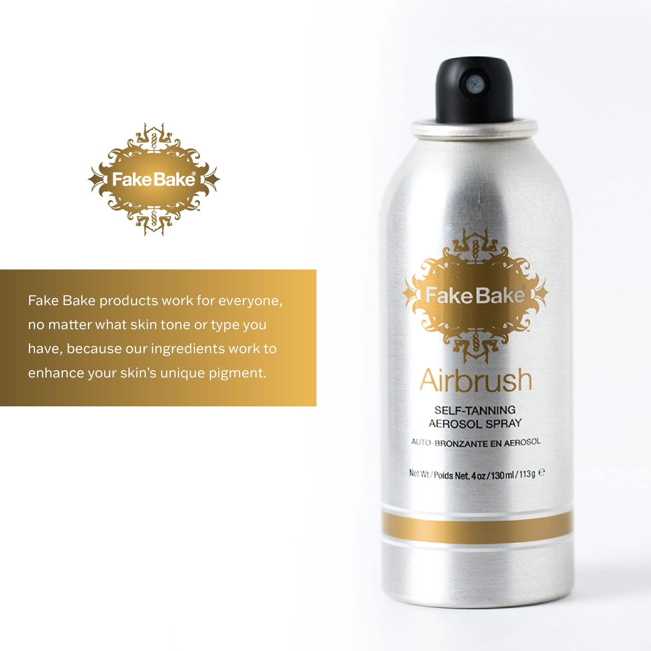 Fake Bake AirBrush Streak-Free Self Tanner, Quick Drying Self-Tan Sunless Bronzing Mist - Whole Body Lasting Flawless Glow for Women & Men - Cruelty-Free - 4 oz