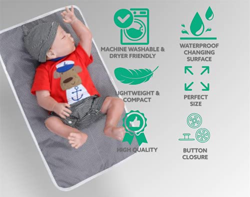 Generic Portable Diaper Changing Pad Waterproof Foldable Baby Changing Mat Travel Diaper Change Mat Lightweight Changing Pads for Baby Baby Changer White Whale BCP