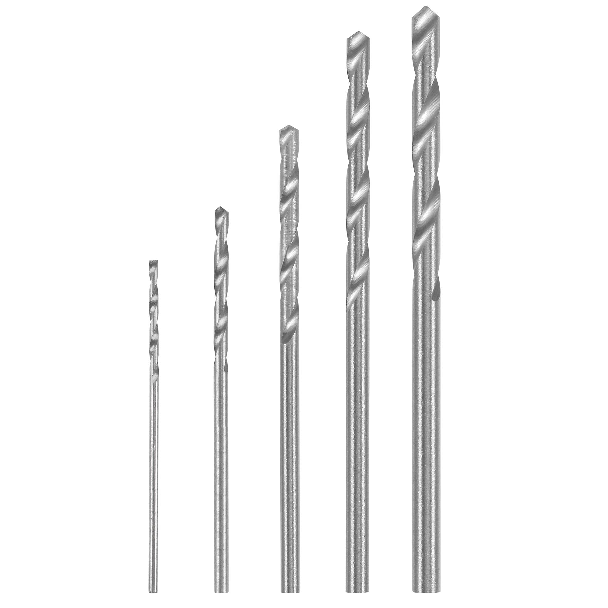 uxcell High Speed Steel Straight Shank Twist Drill Bit Set, Spiral Rotary Tool 1mm-3mm Drilling Dia