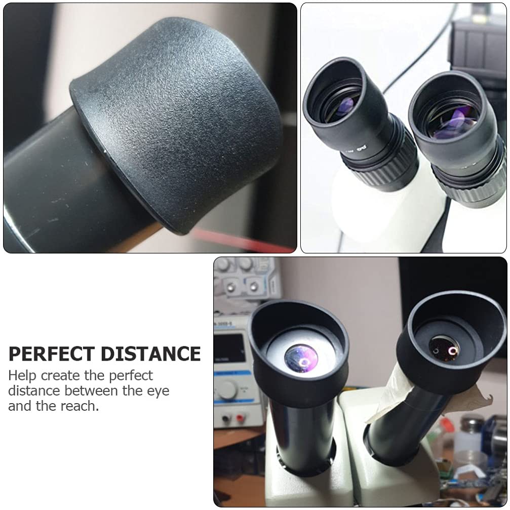 TEHAUX 2 pcs Soft Rubber Eyepiece Eye Shield 33mm Eye Guards Cups Eyepiece Covers for Binocular Microscope