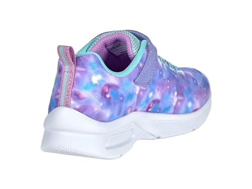 Skechers baby girls Microspec Max - Spiral Galaxy Sneaker, Lavendar/Multi, 11.5 Little Kid US