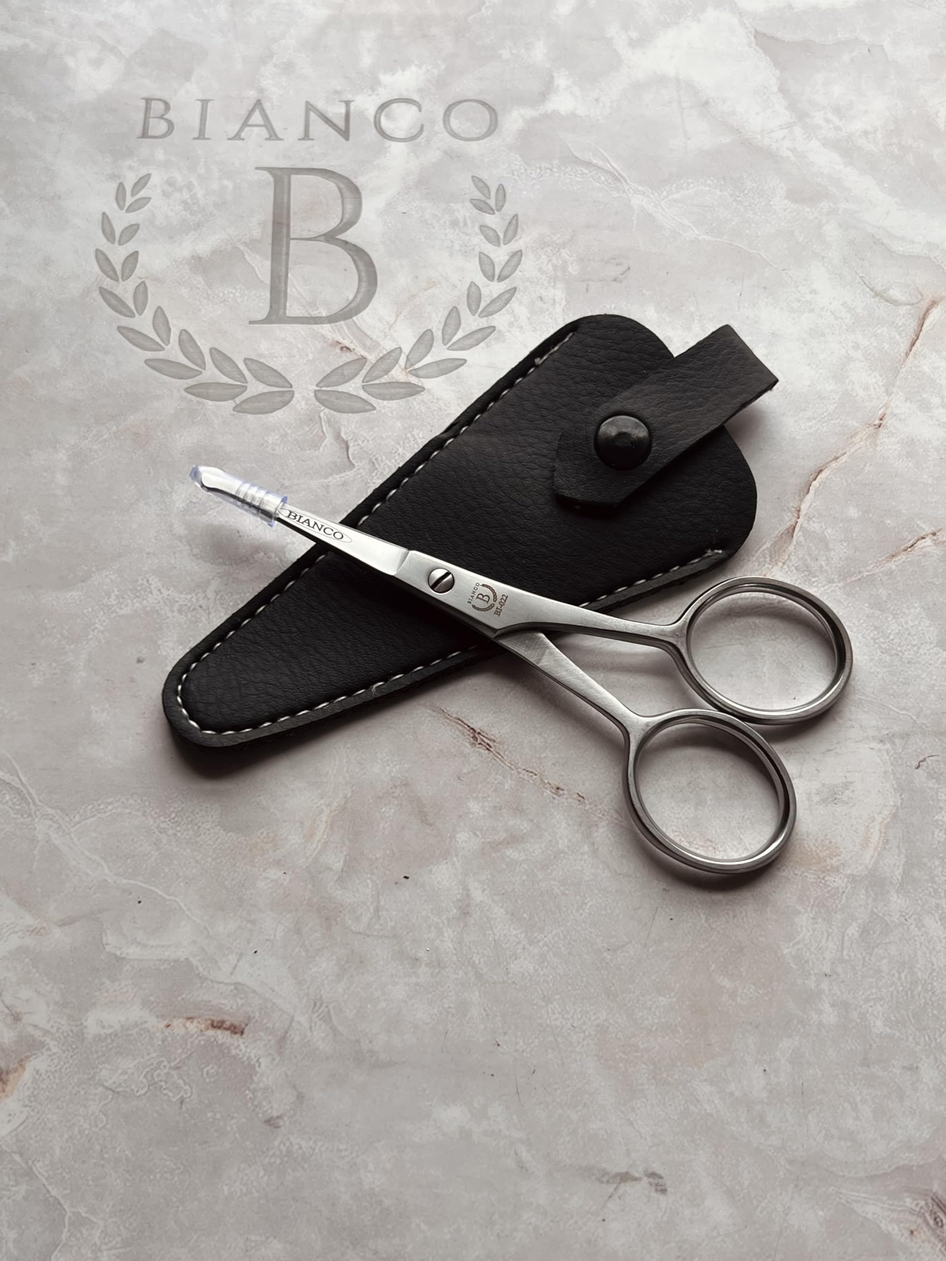 Bianco Instruments Nose Hair Scissors for Men and Women, Rounded Tip | Stainless Steel | Made in USA