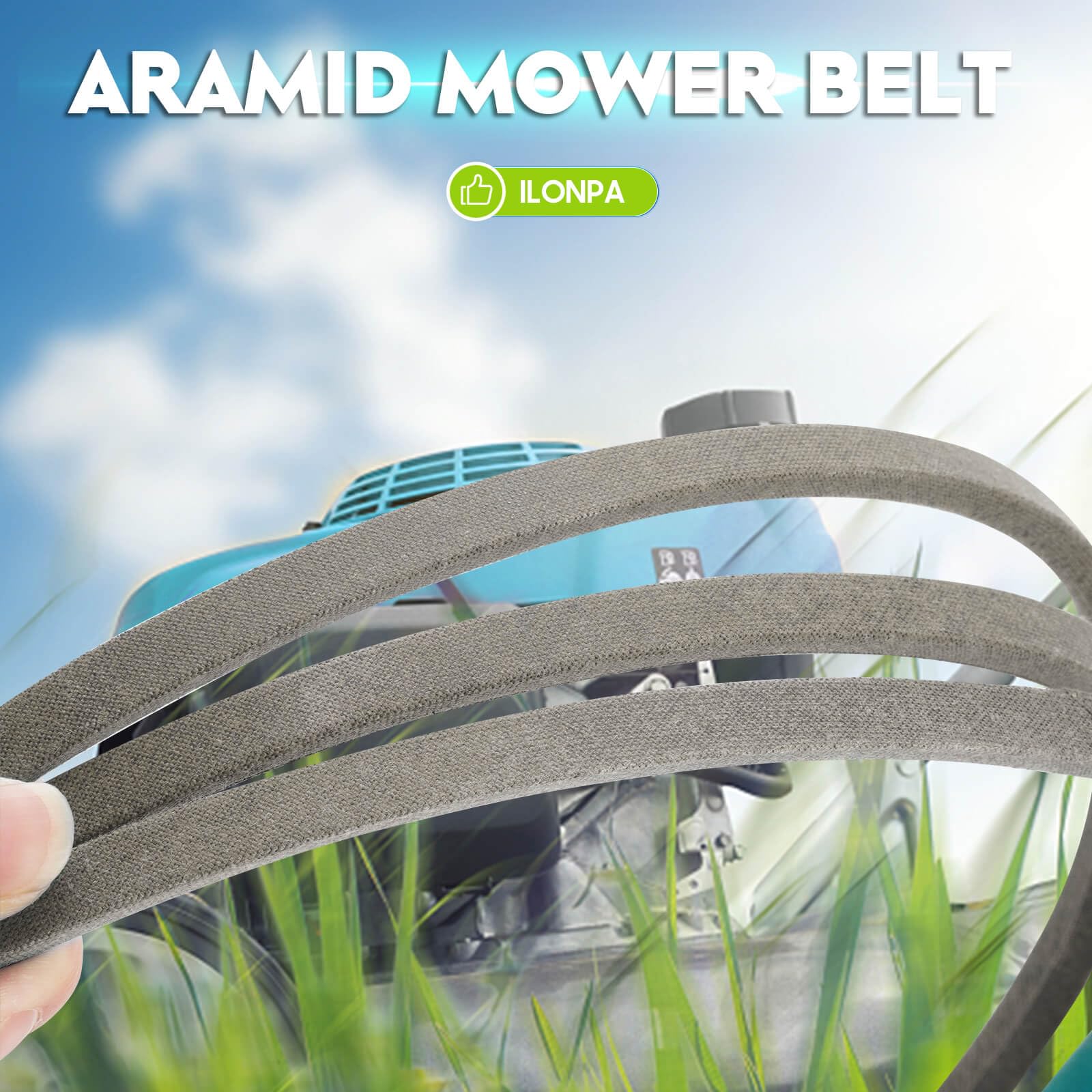 1/2 x 109 Lawn Mower Cutting Deck Belt for Cub Cadet 754-04045 954-04045 112-5800, Made with Aramid Cord Belt