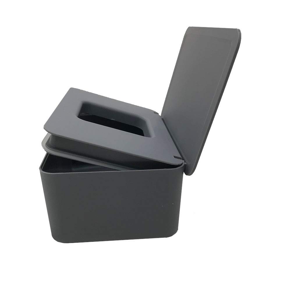DEF Wipes Dispenser Baby Wipes Case Sealed Keeps Wet Tissue Fresh Flushable Case Holders Easy Open and Close Non-Slip for Desk Office Dorm Kitchen Washroom Vanity(Gray)