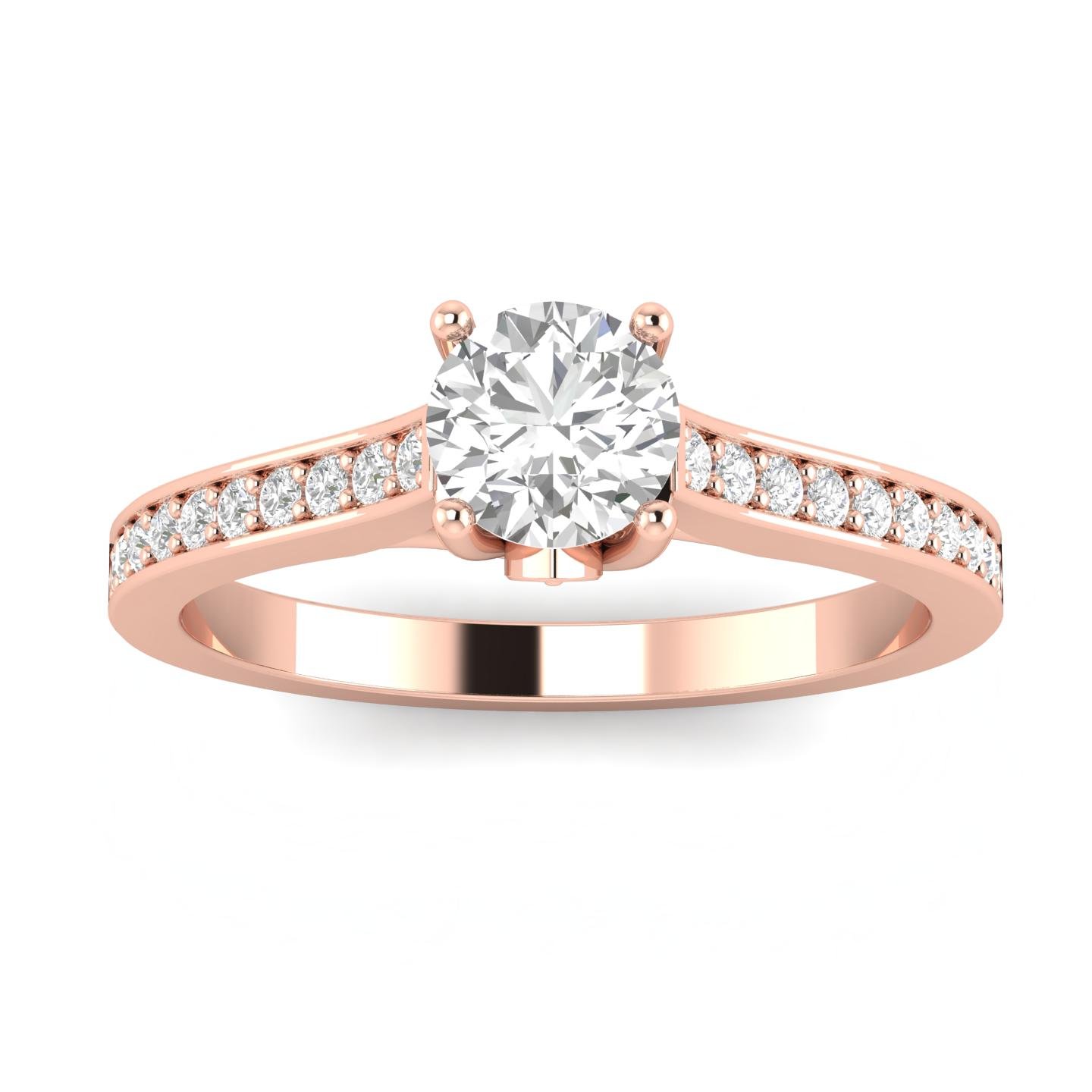 1/2ctw Diamond Engagement Ring in 10k Rose Gold (H-I, I2-I3)