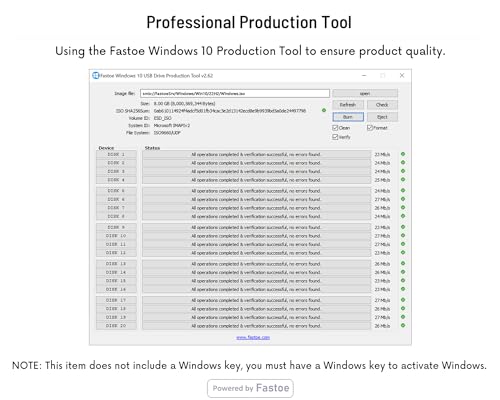 Fastoe Bootable USB Flash Drive for Windows 10, Bootable USB Install & Upgrade for Windows 10 Pro 32/64 Bit