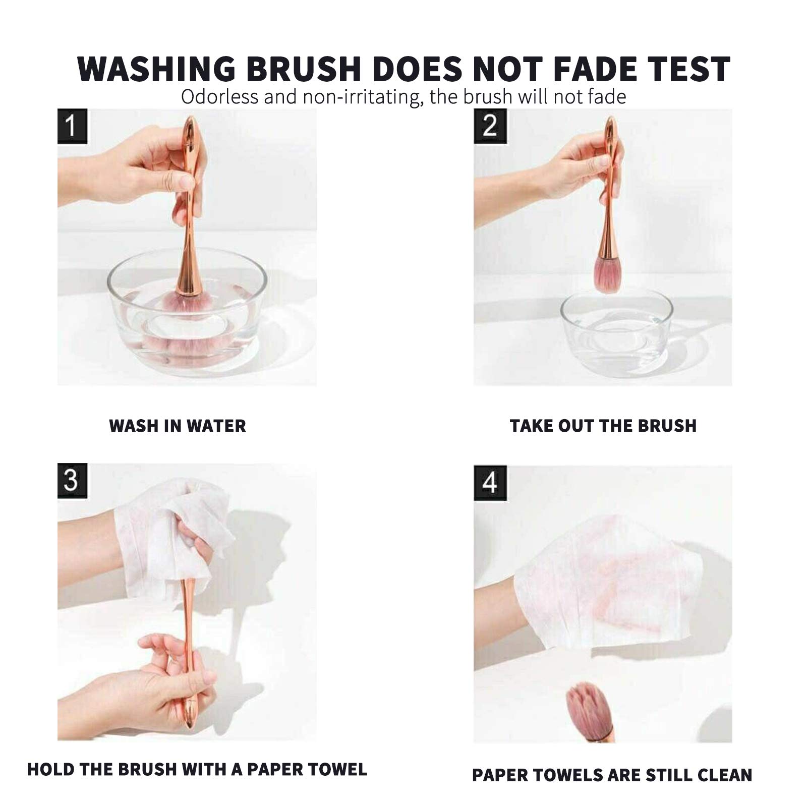 Large Powder Mineral Brush Nail Art Dust Brush Foundation Makeup Brush Powder Brush and Blush Brush for Daily Makeup (colour)