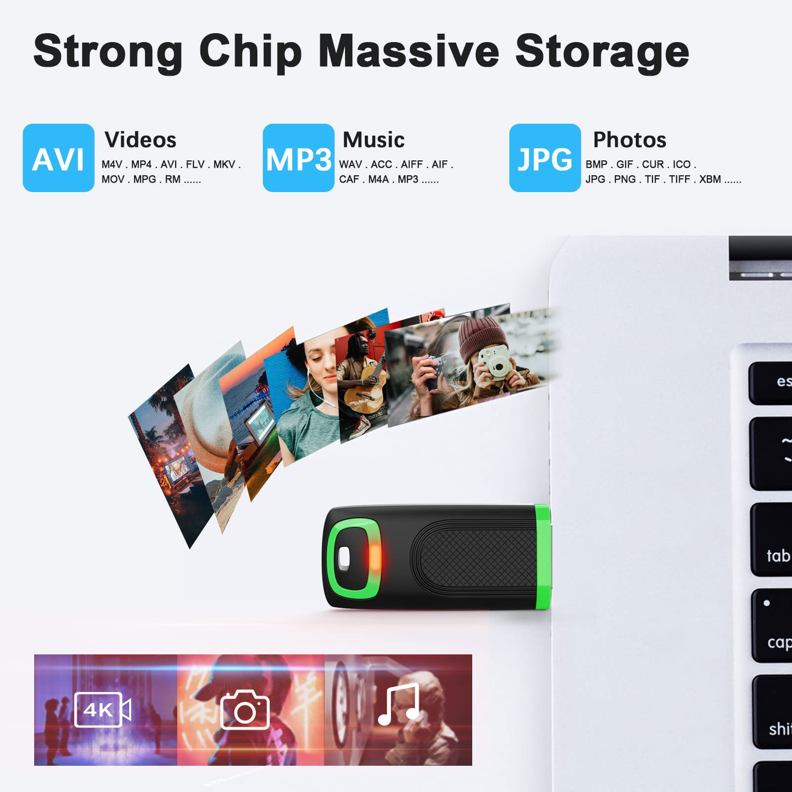 Vansuny 128GB USB 3.1 Flash Drive - 350MB/s, Super Speed Solid State USB Drive USB3.1 Gen 2 Thumb Drive USB Memory Stick Thumb Drive Jump Drive Pendrive