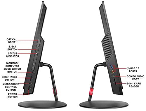 Lenovo ThinkCentre M900z All in One Desktop, 23.8 FHD, Intel i7-6700 Upto 4.0GHz, 8GB RAM, 1TB SSD, Webcam, DVDRW, DisplayPort, Windows 10 Pro (Renewed)