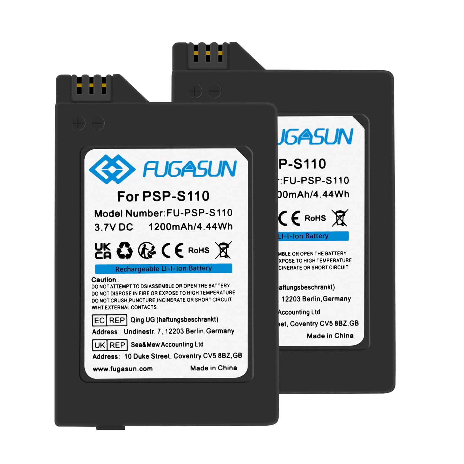 2 pcs 1200 mAH PSP-S110 Battery PSP S110 Battery for Sony Playstation PSP2000 PSP2001 PSP2003 PSP2004 PSP3000 PSP3001 PSP3003 PSP3004 (2 pcs/Lot)