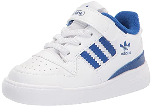 adidas Originals Kids Forum Low Sneaker, White/Team Royal Blue/White, 7 US Unisex Toddler