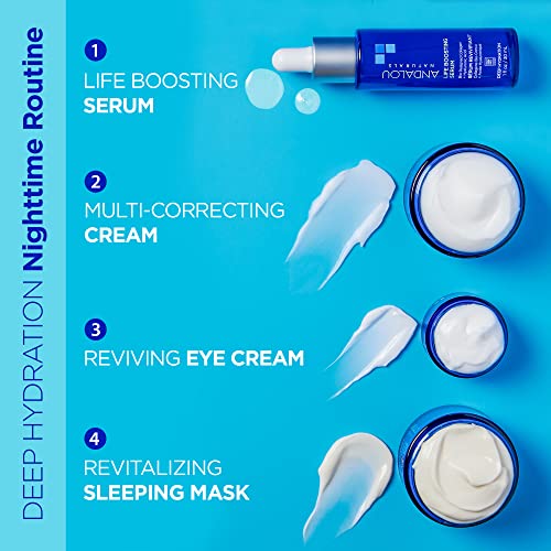 Andalou Naturals Deep Hydration Face Moisturizer, Multi-Correcting Cream, Day & Night Moisturizer for Face with Hyaluronic Acid & Vegan Collagen for Softer & More Supple Skin, 1.7 fl oz