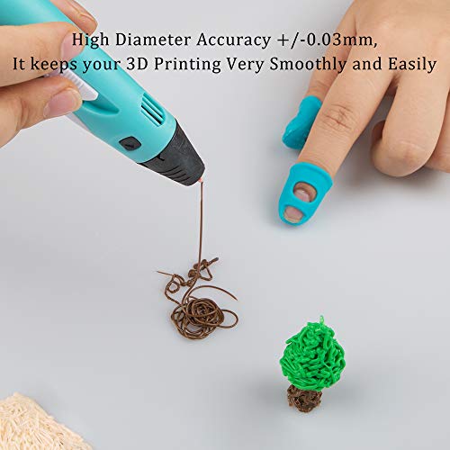 3D Pen/3D Printer Filament,1.75mm PLA Filament with Cleaning Needles, findTop 24 Colors PLA Filament Refills (10 Feet for Each Color) and 3D Pen/Printer Cleaning Needles (10 Pieces)