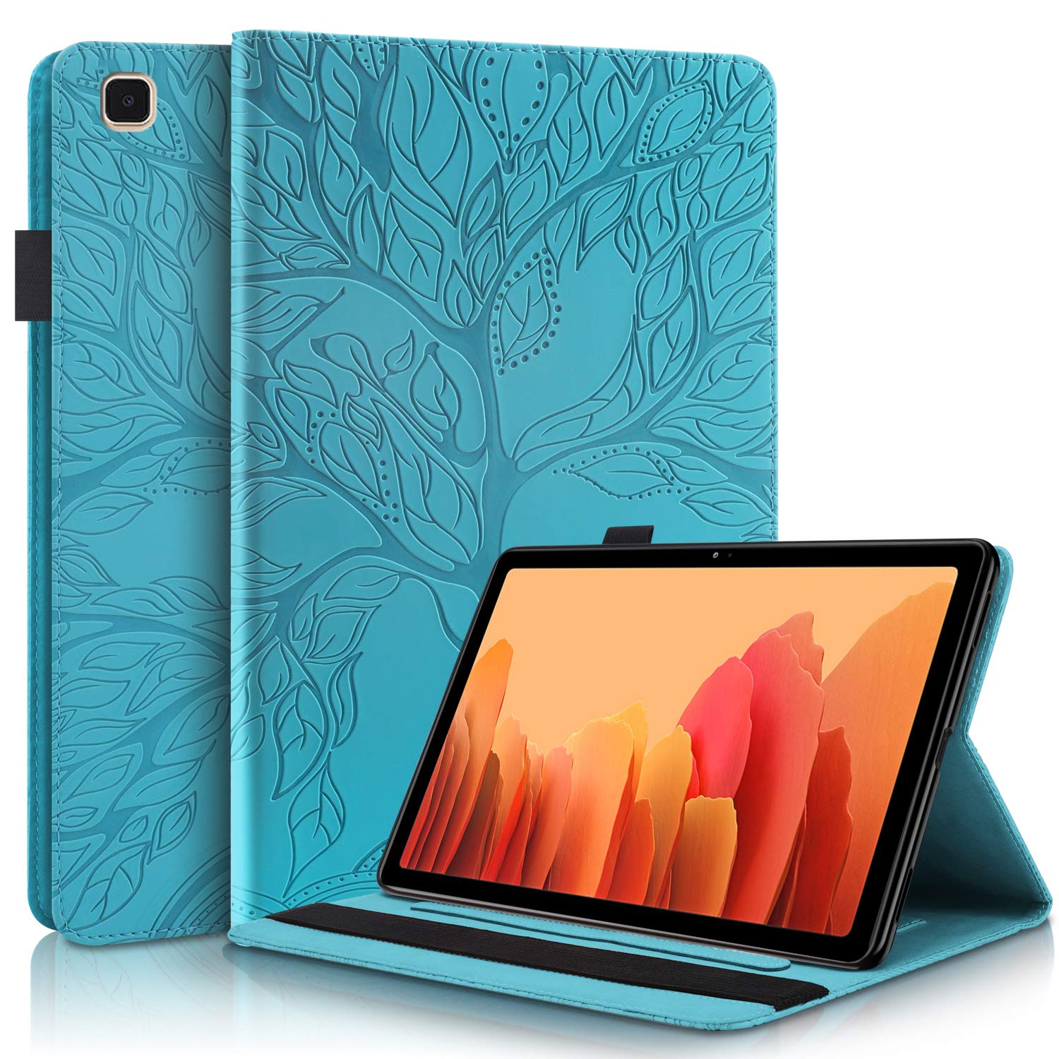 Case for Samsung Galaxy Tab A7 Lite 8.7 inch 2021 Case SM-T220 / T225 Premium PU Leather Folio Stand Cover Flip Shell with Card Slot Pen Holder for Galaxy Tab A7 Lite 8.7'' Tablet - Turquoise