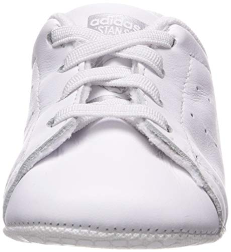adidas Originals baby boys Stan Smith Sneaker, White/White/Silver Metallic, 3 Infant US