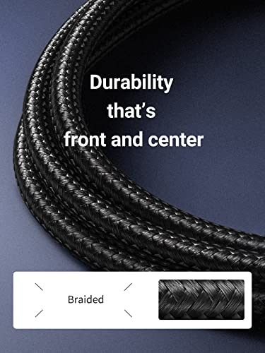 UGREEN Cat 7 Ethernet Cable 15FT High Speed Braided Internet Cord Cat7 RJ45 Shielded Indoor Heavy Duty LAN Network Cables Compatible for Gaming PC PS5 PS4 PS3 Xbox Modem Router Smart TV 15FT