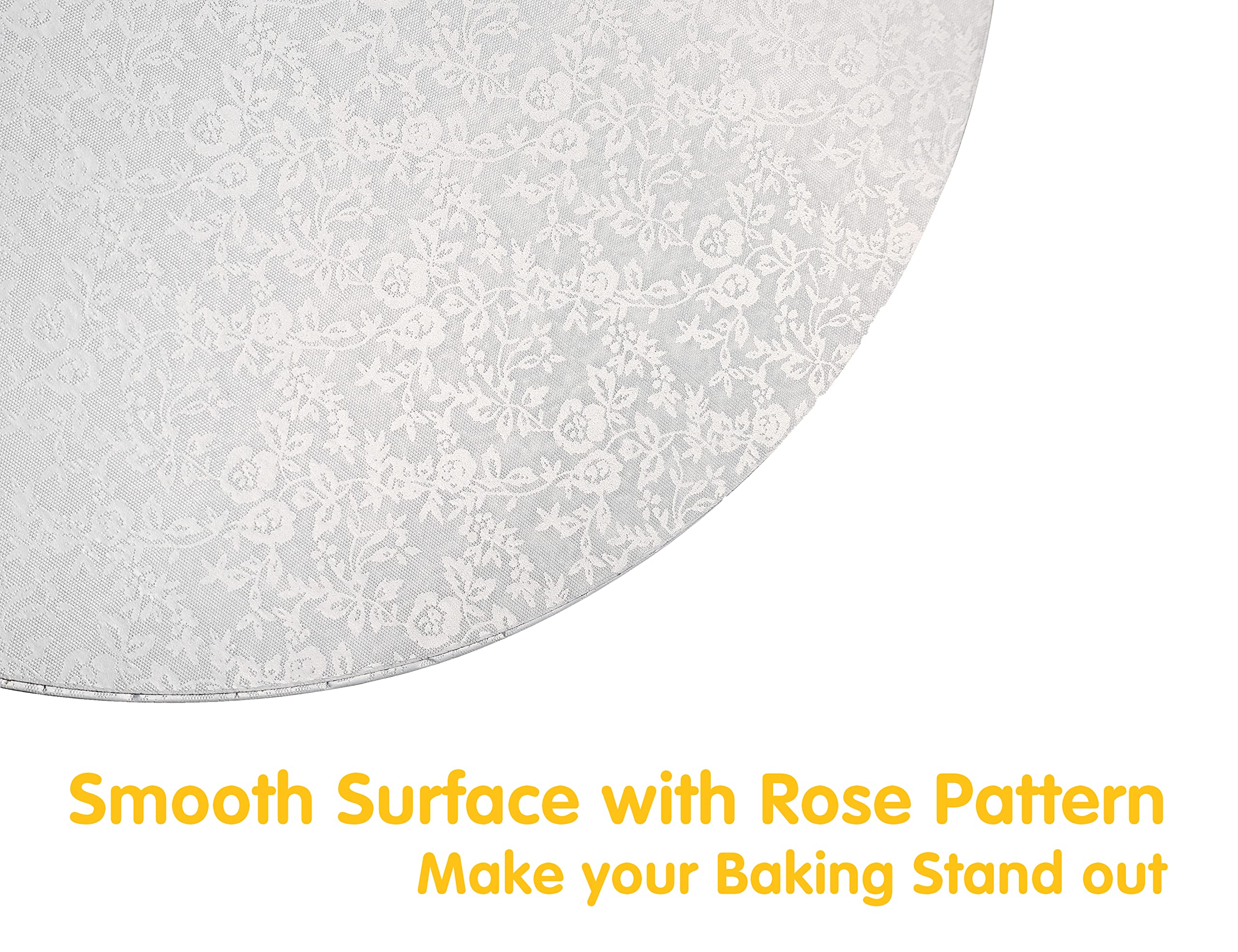 12 Inch Cake Drums Board Round White 1/2 Inch Thick Cake Boards Sturdy, Grease Resistant for Birthday Wedding Multi-Tiered Party Cake Drum Boards