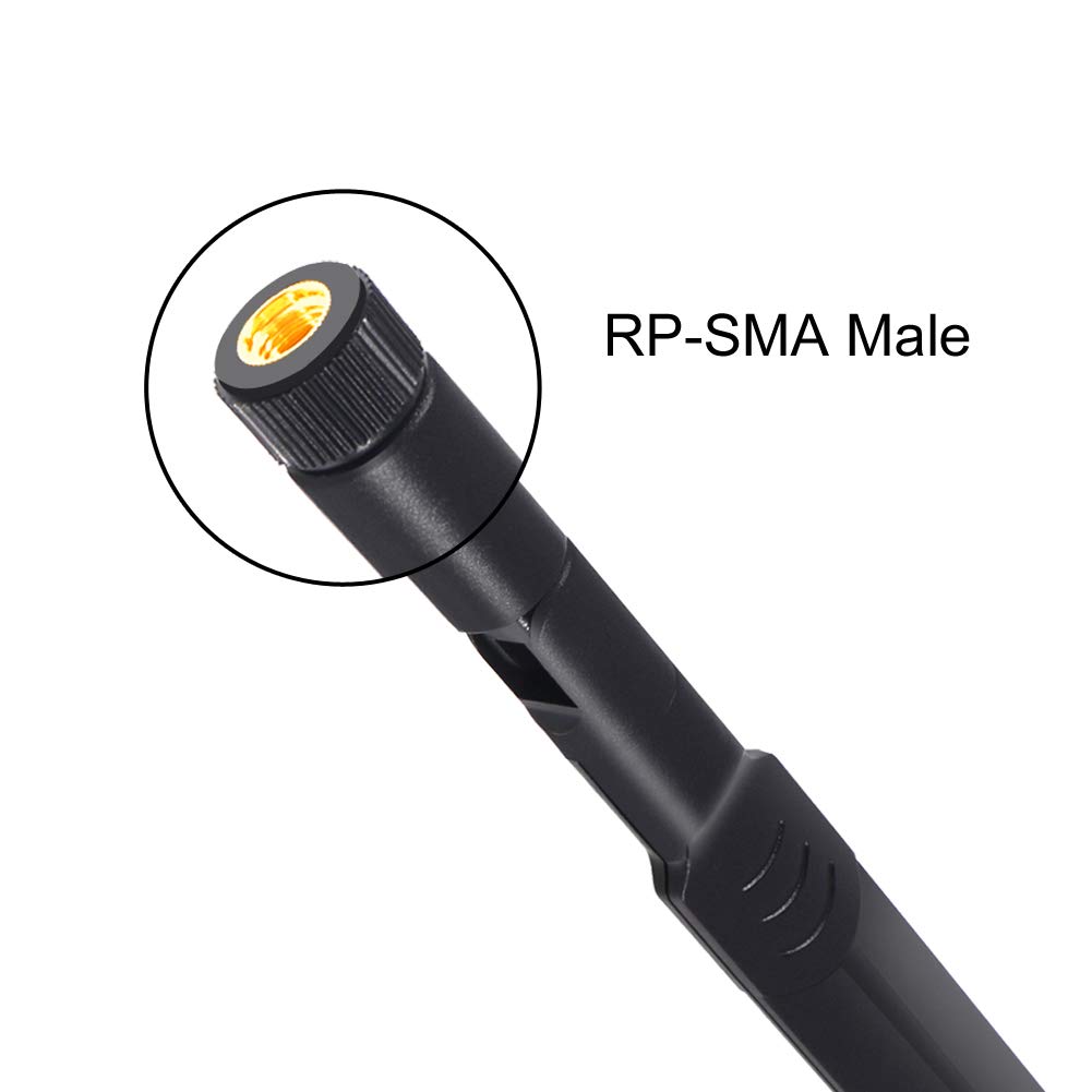 8dBi WiFi Antenna RP-SMA Male Wireless Network 2.4GHz 5.8GHz Dual Band with U.FL/IPEX to RP-SMA Female Pigtail Cable for Mini PCIe Card Wireless Routers, PC Desktop, Repeater, FPV UAV Drone, PS4-2PCS