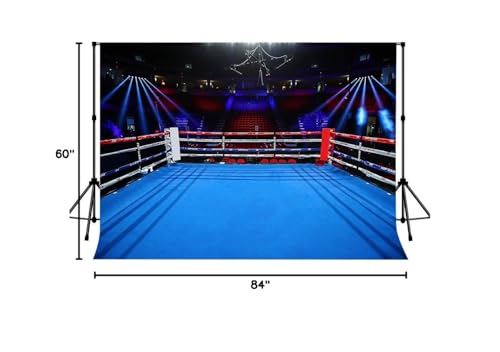 LYLYCTY 7x5ft Photography Backdrops for Boys Birthday Party Boxing Ring Backgrounds Dorm Decorations Backdrop for Men Portrait Backdrops Photo Booth Props BJZYLY6