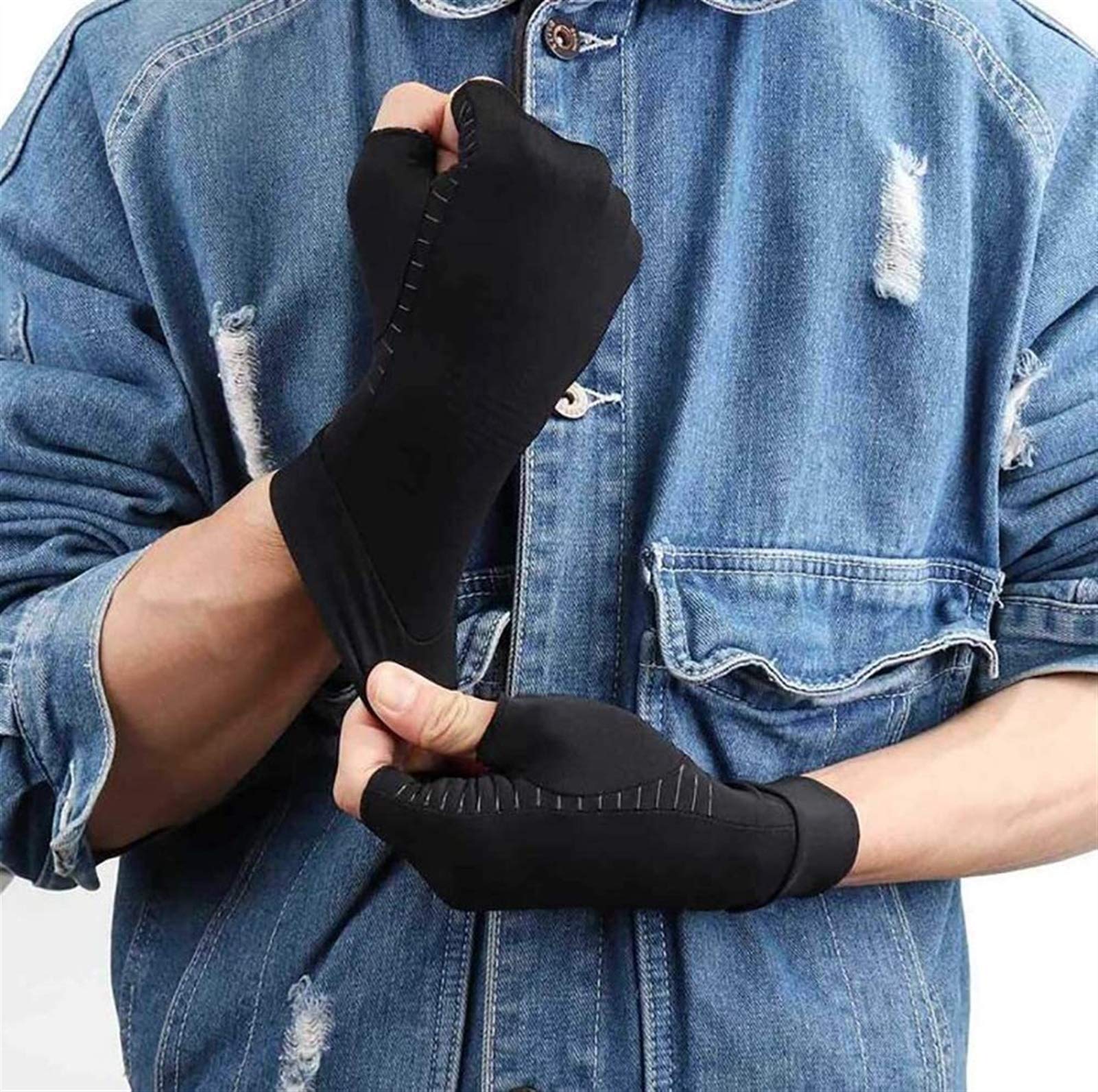 XJXJ Gaming Gloves Silicone Grip Anti-Slip Anti-Sweat Stoma Breathable Design Perfect Comfortable Fitting,Anti Arthriti. dr arthritis gloves (Size : L)