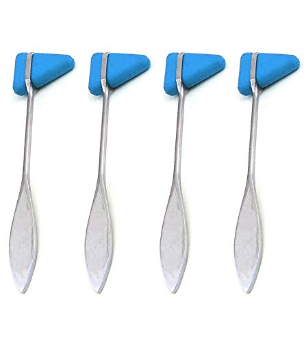 SURGICAL ONLINE Set of 4 Taylor Percussion Reflex Hammers - Diagnostic Medical Instruments, For Nurse, EMT, Medical Student, Doctor (Blue)