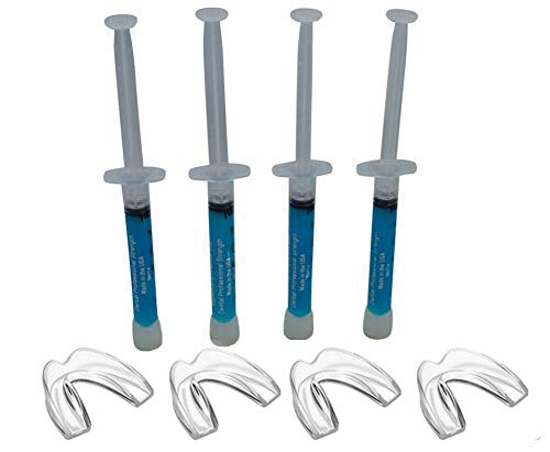 4 Syringes Remineralization Gel with 4 Custom Teeth Trays - Strengthens Teeth Enamel - Reduces Teeth Sensitivity - Remineralizes and Desensitizes Teeth - Great for After Teeth Whitening