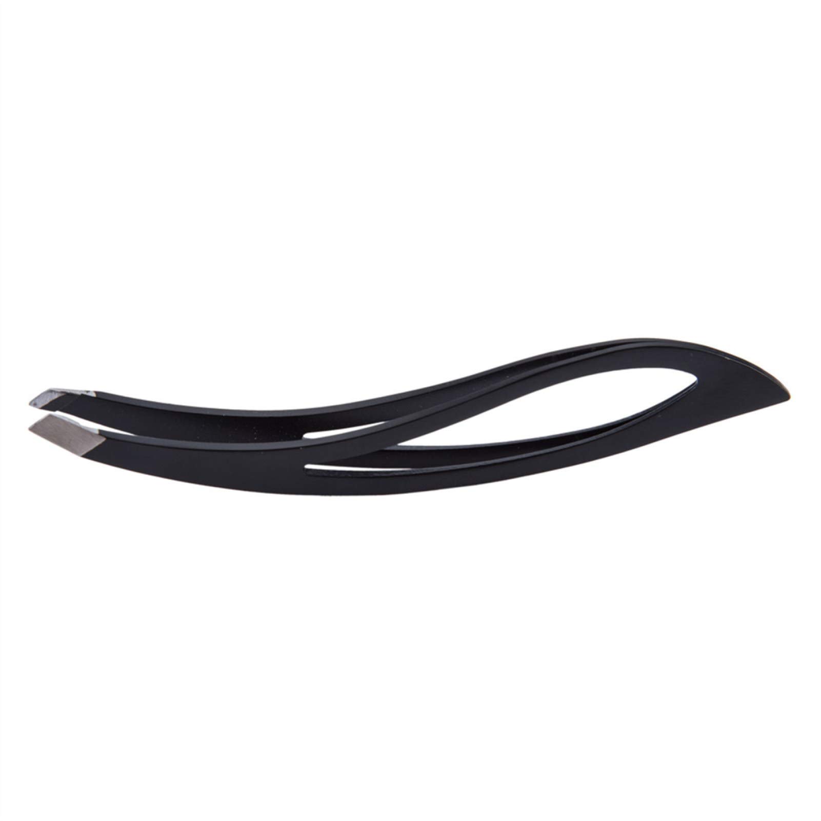 Gaweb Tweezers, Curve Stainless Steel Hollowed Leaf Eyebrow Tweezer Women Hair Remove Clip Tool - Black, A, (1220459-Gaweb1)