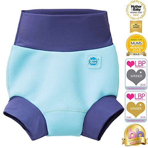 Splash About Happy Nappy Reusable Swim Diaper, Blue Cobalt, 3-4 Years
