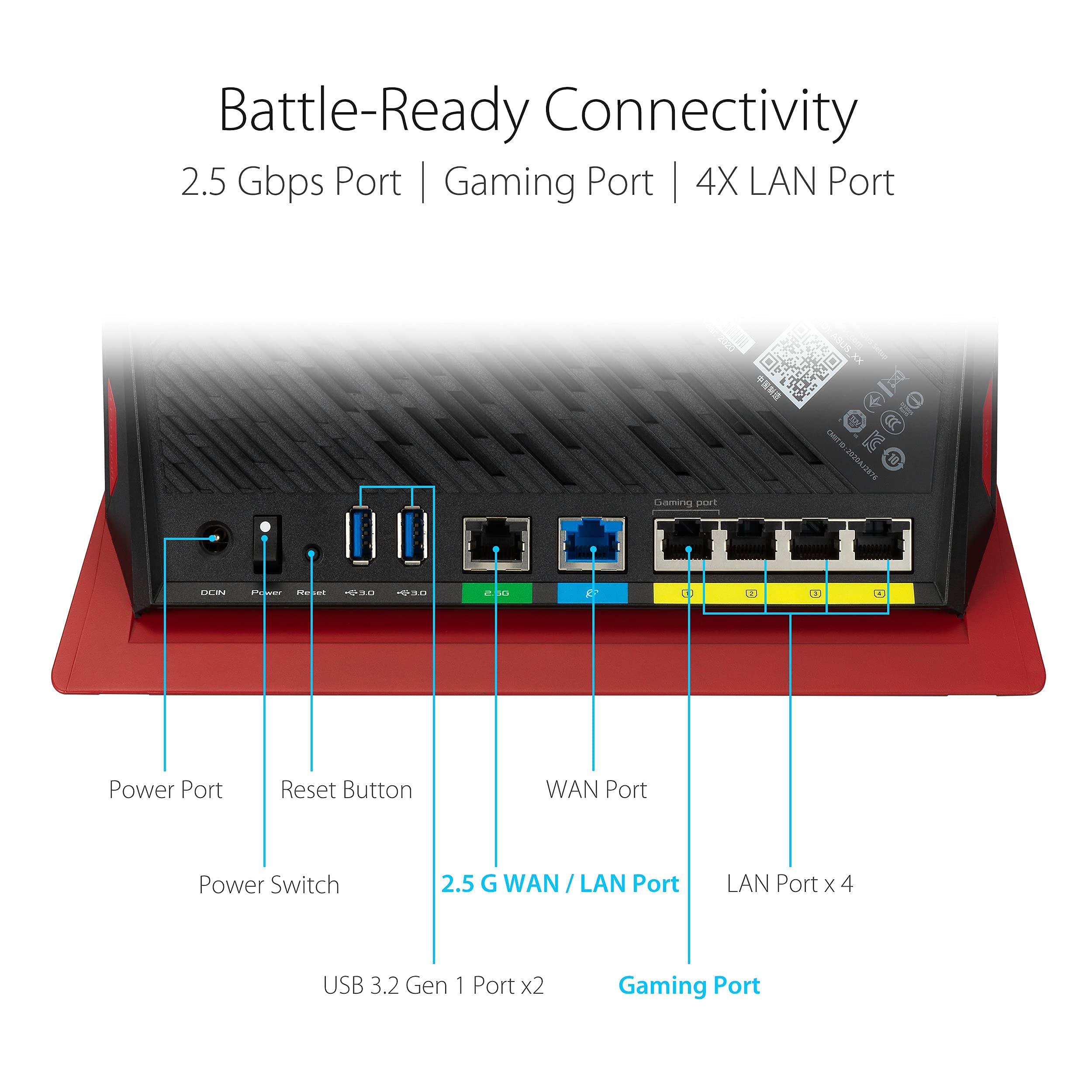 ASUS RT-AX86U AX5700 Dual Band + WiFi 6 Gaming Router ZAKU II Edition ( Renewed)