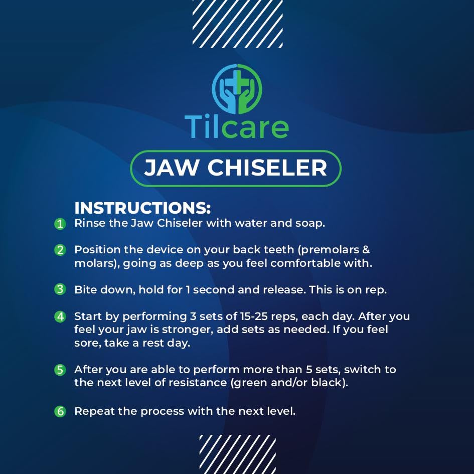 Tilcare Jawline Exerciser Jaw Exerciser for Men and Women That Helps to Workout Your Jaw, Neck and Tone Your face with Exercise - Face Slimmer That Will Chisel Your Jawline - Elite Level 70lb