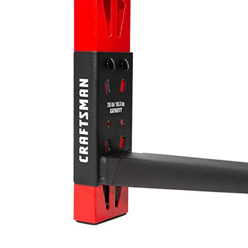 Craftsman 6-Arm, 10-Inch Deep Cantilever Rack Workshop for Wood, Lumber or Pipe Storage System, Arms Feature Anti-Marring Rubberized Coating and Roll Stops, 150-pound Capacity