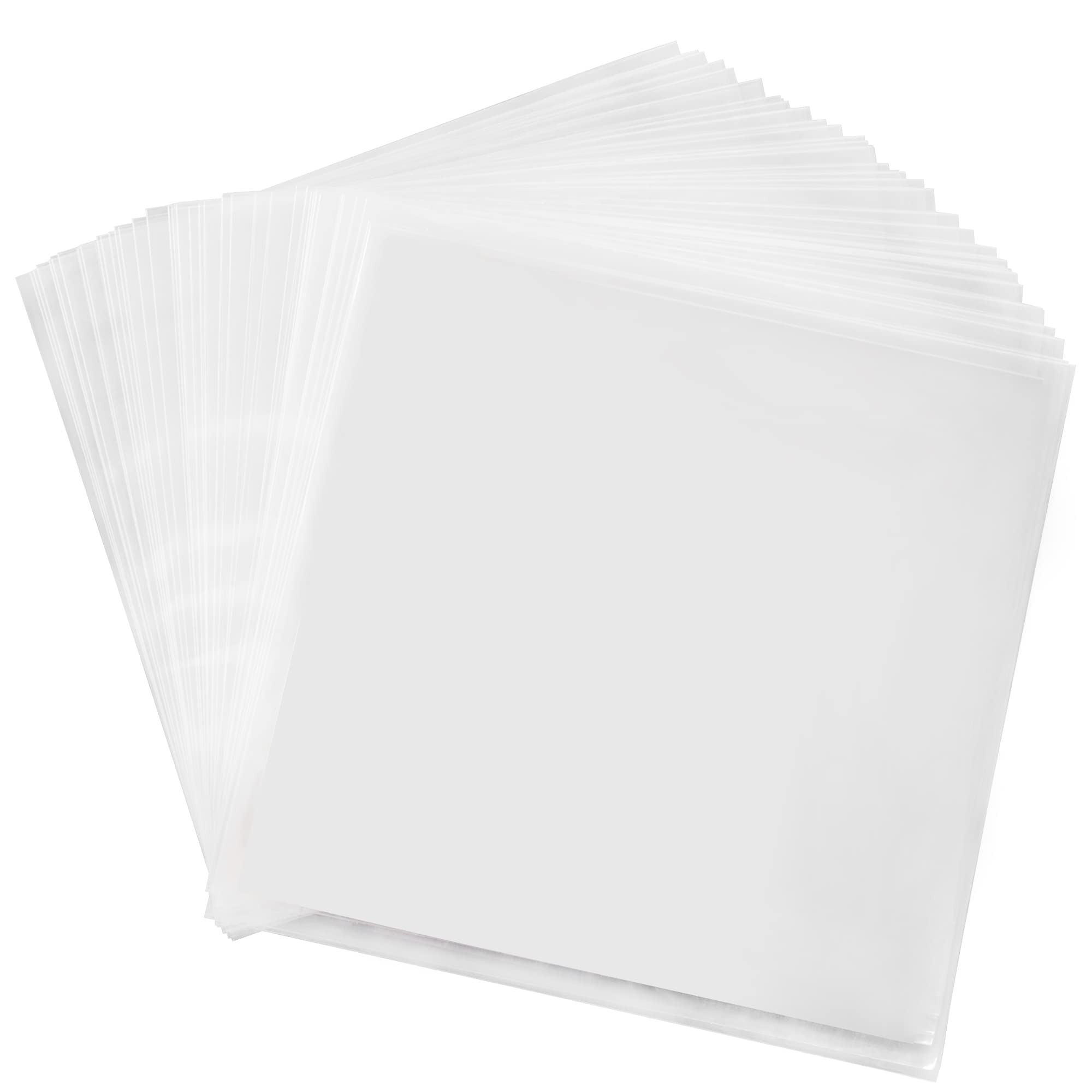 100x Vinyl Record Outer Sleeves, 12" LP - Crystal Clear, Not Cloudy, No Wrinkles