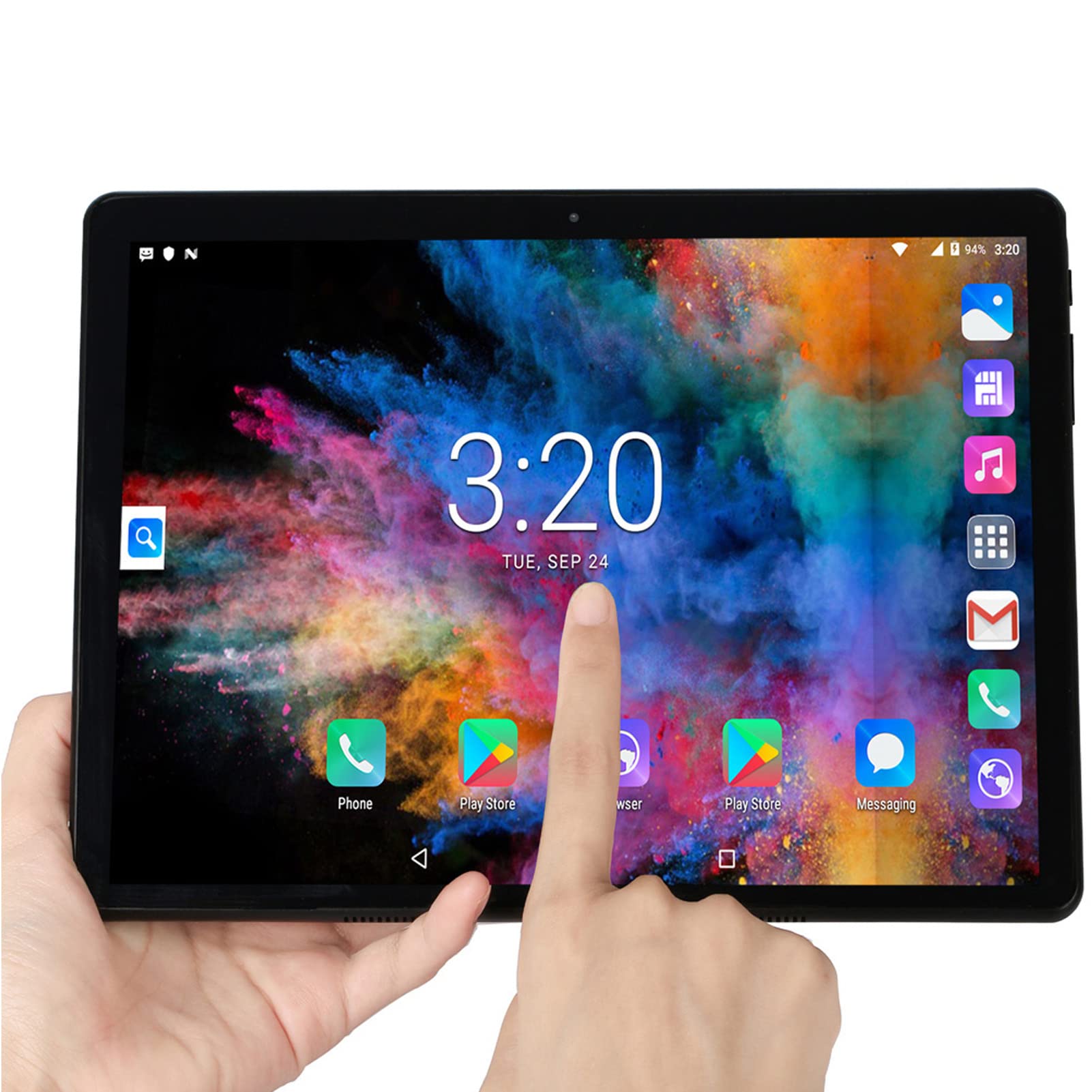 10.1 Inch Tablet, Octa Core 8MP 16MP ROM 512GB Mini Tablet for Travelling (US Plug)