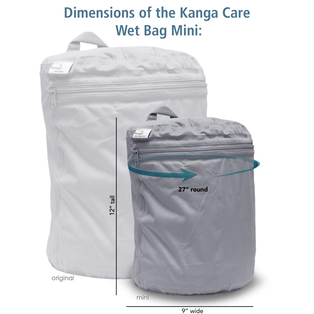 Kanga Care Wet Bag Mini Seam Sealed Waterproof 3D Dimensional for Baby Cloth Diapers, Travel, Beach, Pool, Gym, Swim | Castle