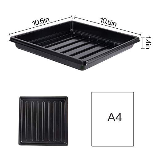 ANPHSIN Plant Growing Trays- 10 Pack 10.6β Γ 10.6β No Drain Holes Microgreens Growing Trays, Thickened Garden Plant Seed Starter, Indoor Greenhouse Seedling Propagation Trays for Wheatgrass