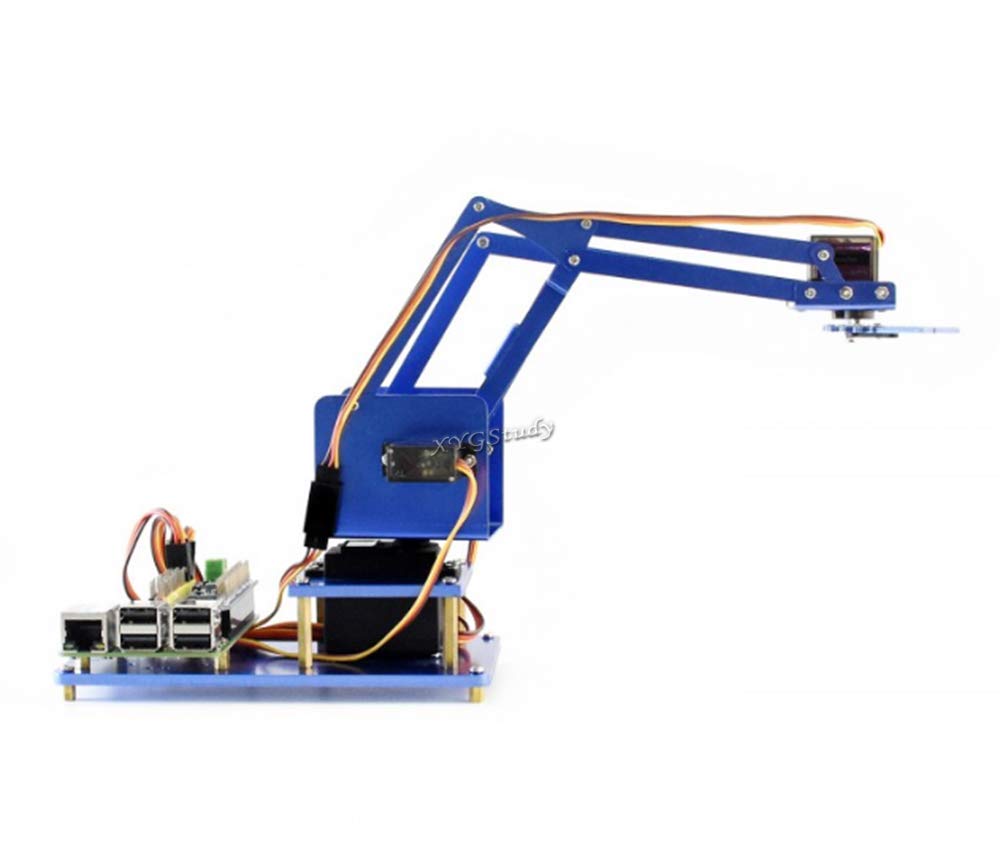 4-DOF Metal Robot Arm Bluetooth WiFi Remote Control Starter Kit Compatible with Raspberry Pi Zero/Zero W/Zero WH/2B/3B/3B+/4B Jetson Nano @XYGStudy