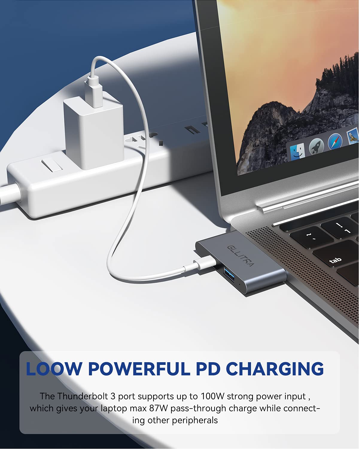 GLLITRA 7 in 2 + 3 in 2 USB C Dongle Multiport Adapter