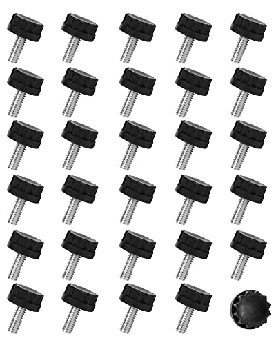 1/4" UNC Thread Adjustable Furniture Levelers - 30 PCS Screw on Leveling Feet - Galvanized Steel Furniture Feet for Table, Chair, Patio and Outdoor Furniture Legs