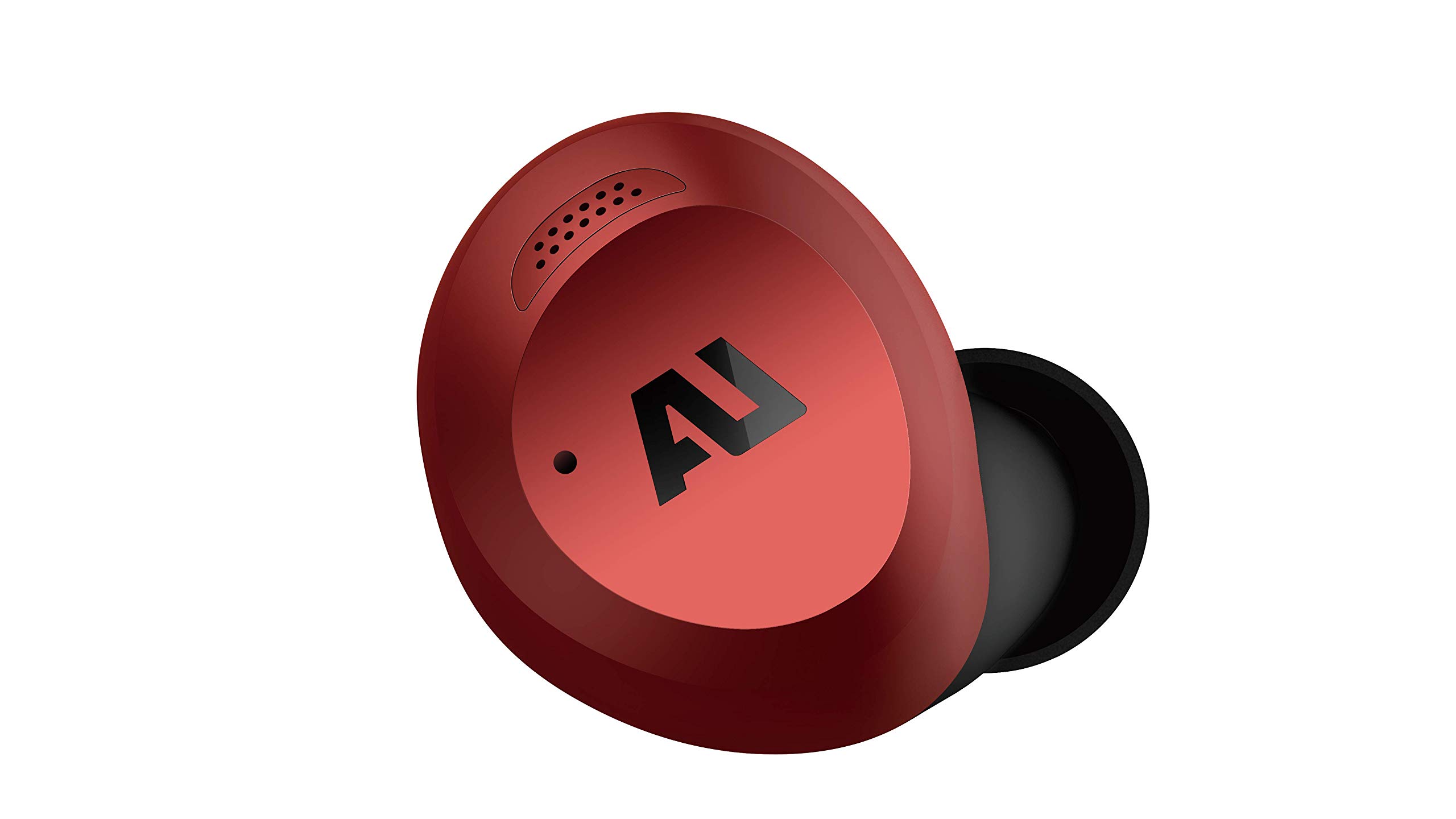 ausounds AU-Stream Hybrid Bluetooth True Wireless Hybrid Active Noise Cancelling Earbuds with Touch Controls, Wireless Charging Case, and Premium Dynamic Drivers, Red